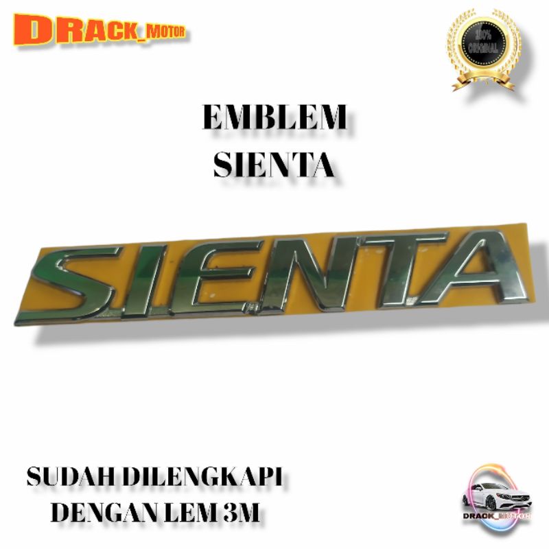 ORIGINAL SIENTA WRITING EMBLEM//ORIGINAL SIENTA EMBLEM UNIT | Shopee ...