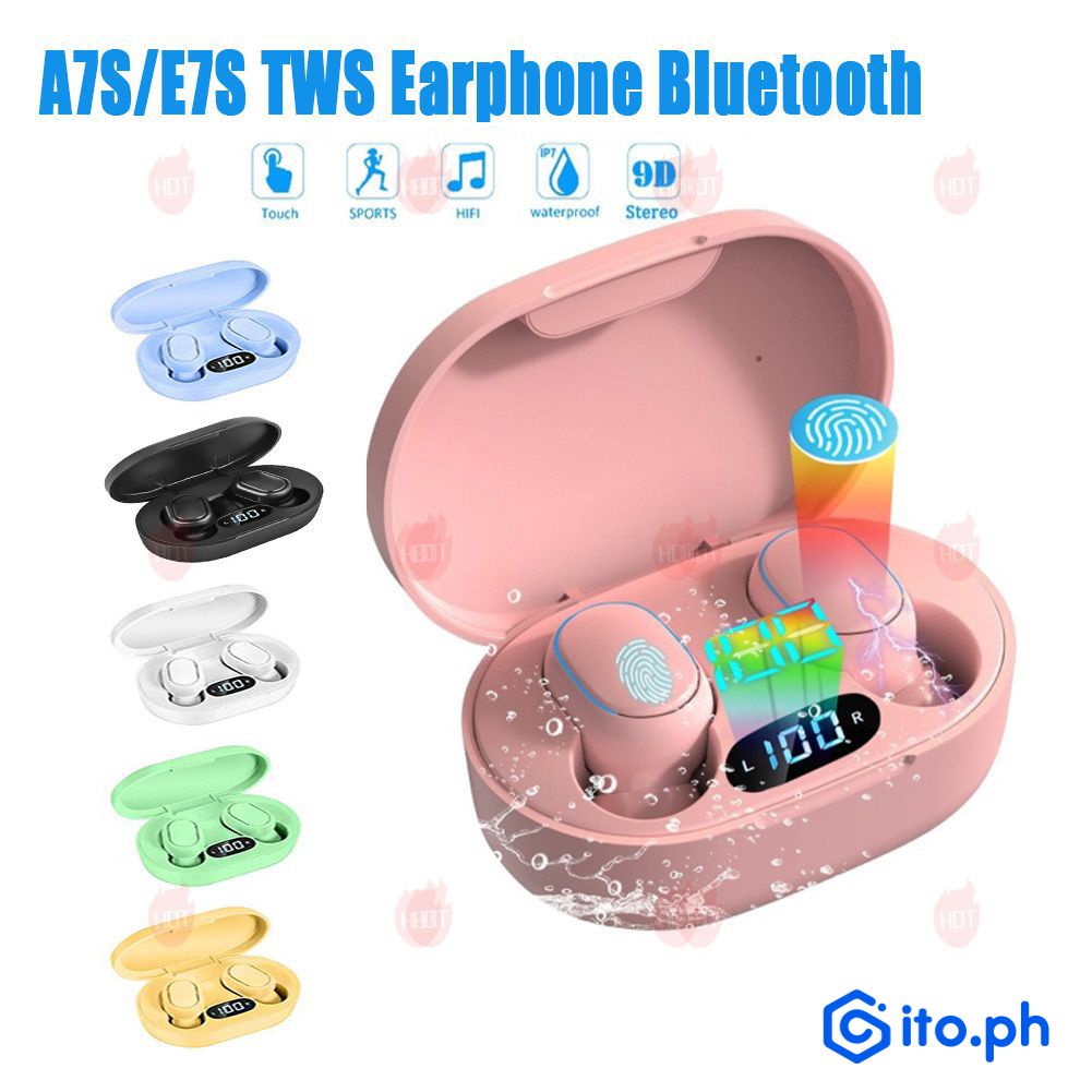 A7S/E7S TWS Wireless Earphone Bluetooth 5.0 Headset with Microphone ...