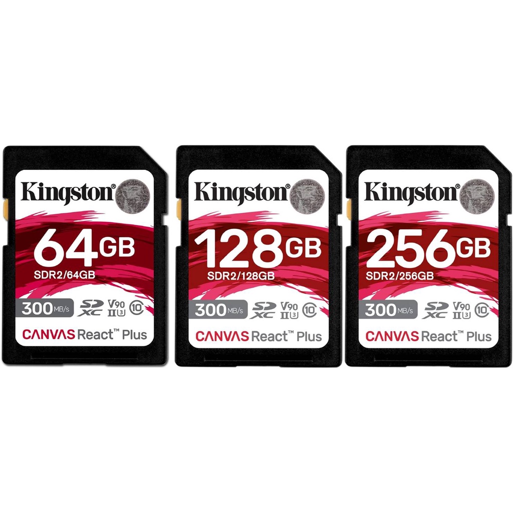 Kingston SDXC Canvas React Plus C10 UHS-II SD Memory Card 64GB 128GB 256GB | Shopee Philippines