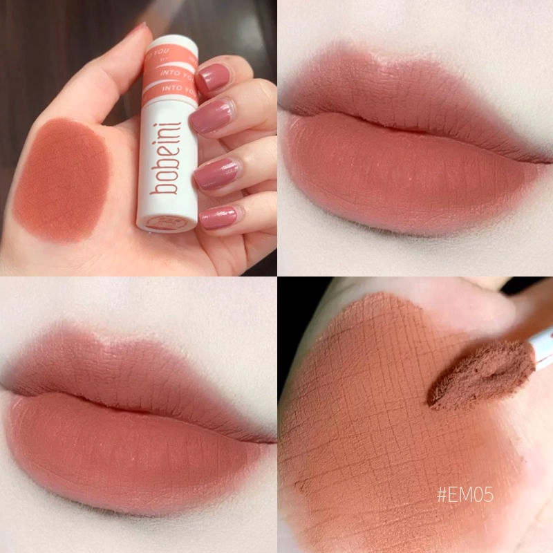 Matte lip mud lipstick Long-lasting moisturizing hydrating lip plumping ...