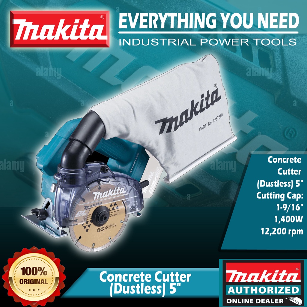 Concrete Cutter (Dustless) 5" Cutting Cap: 1-9/16" 1,400W 4100KB ...