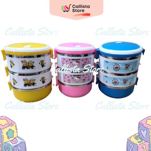 3-tier Character Range/Callista Store Character LUNCH BOX | Shopee ...
