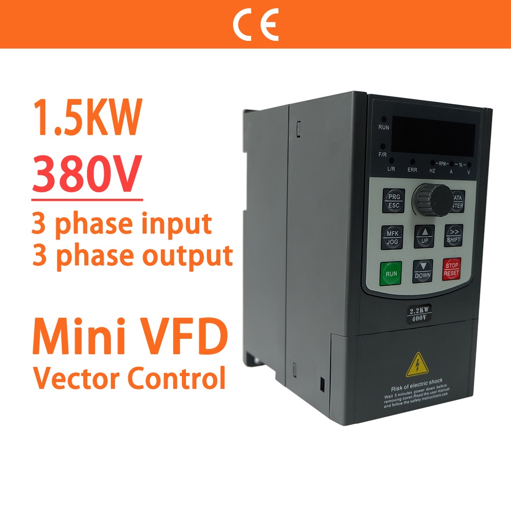 1.5KW 2HP 380V VFD Economical Variable Frequency Drive Converter Motor Speed Vector Control ...