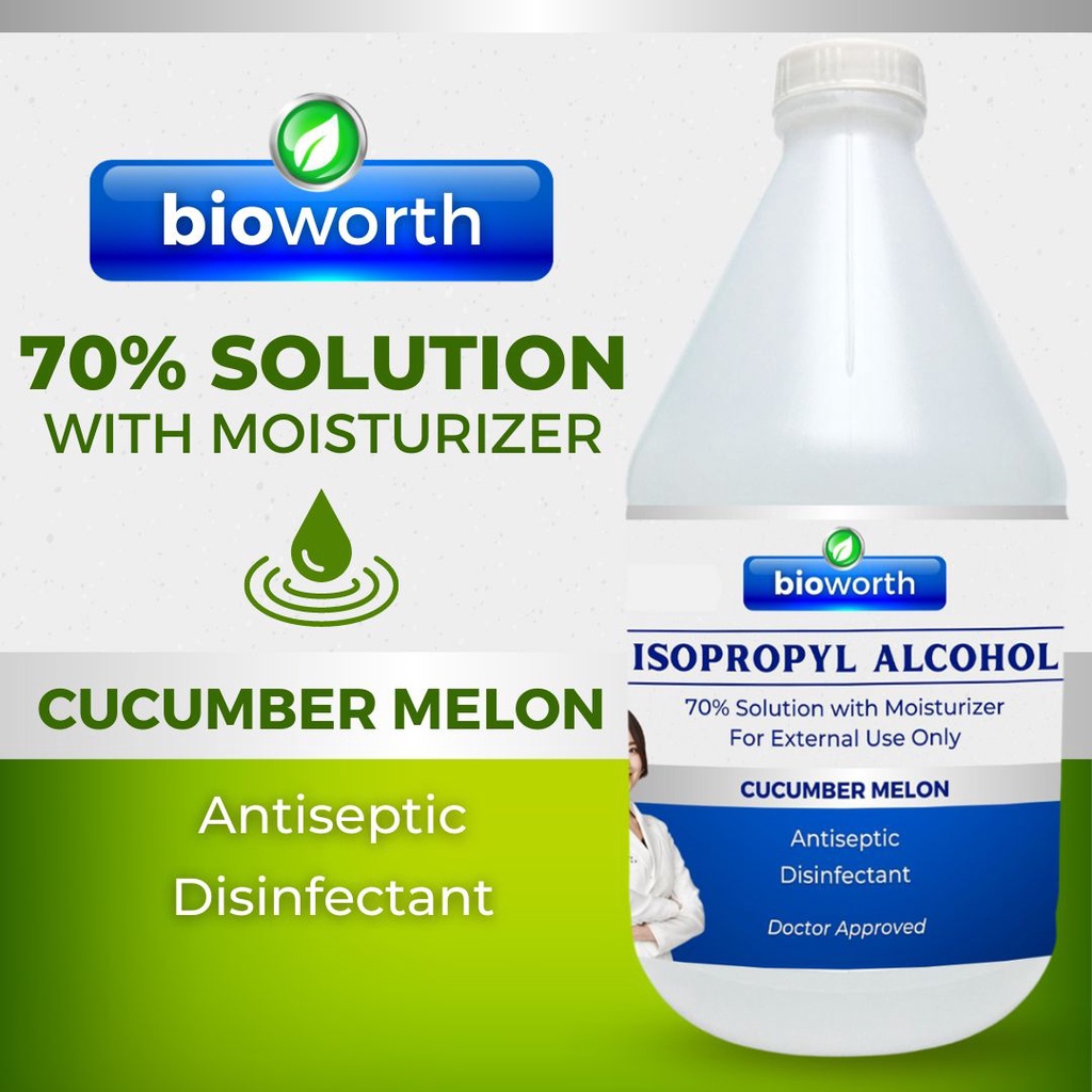 Bioworth Isopropyl Rubbing Alcohol Half Gallon with Cucumber Melon ...