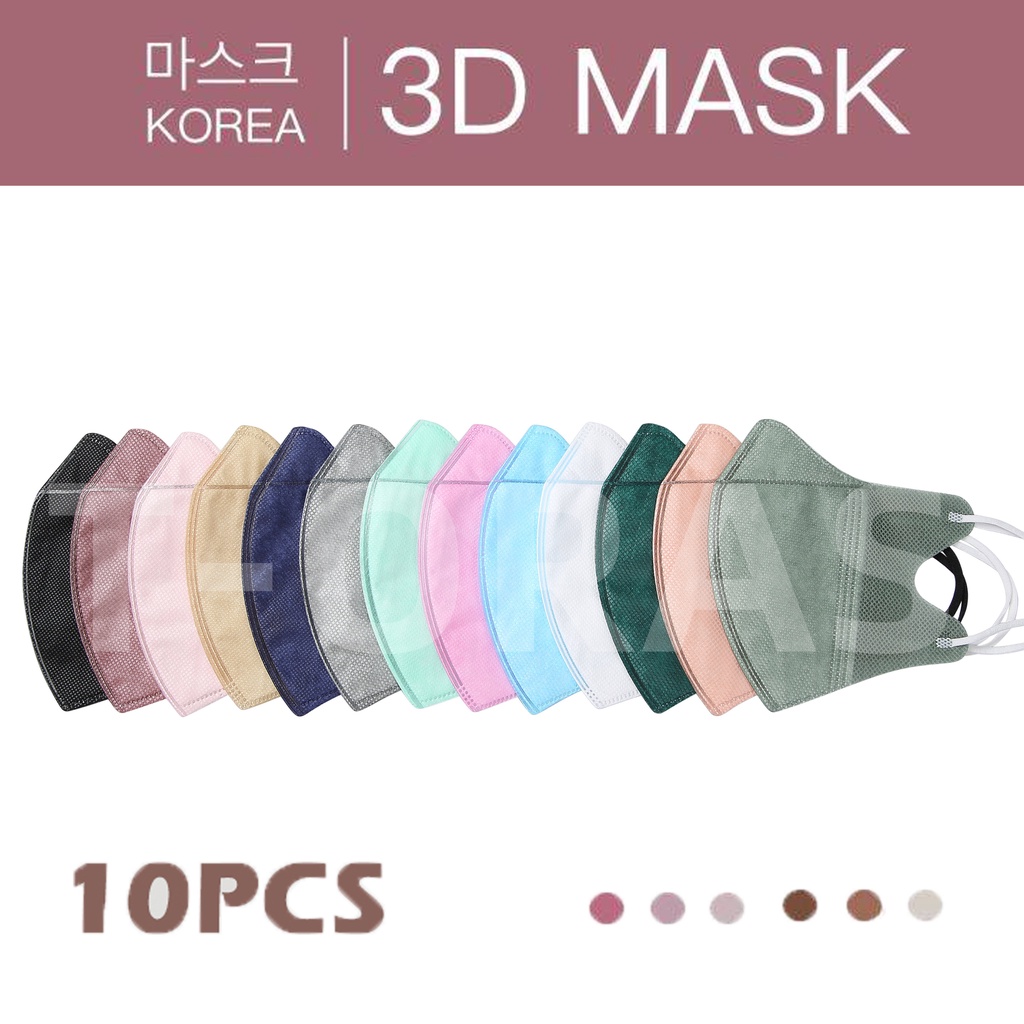 50PCS 3D Face Mask Nanofiber Filter Face Mask KF94 Mask Medical Anti ...