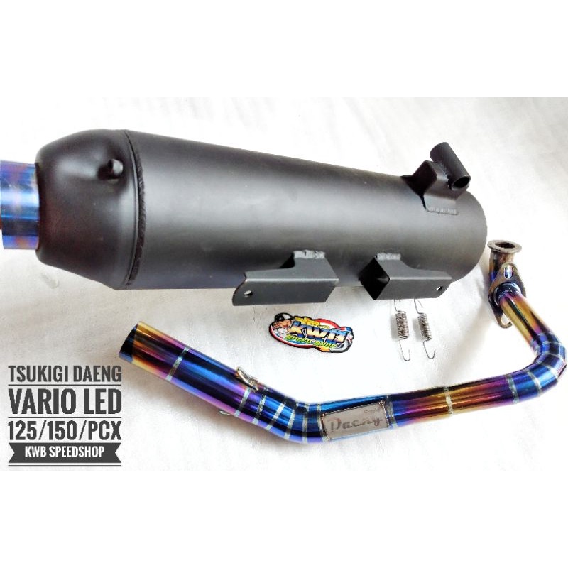 HITAM Exhaust tsukigi daeng s4 pnp honda vario 125 led vario 150 led ...
