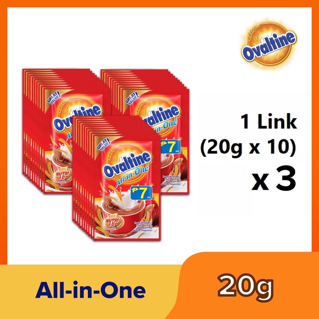 Ovaltine All-In-One 20g Sachet in Links (10s) Set of 3 | Shopee Philippines
