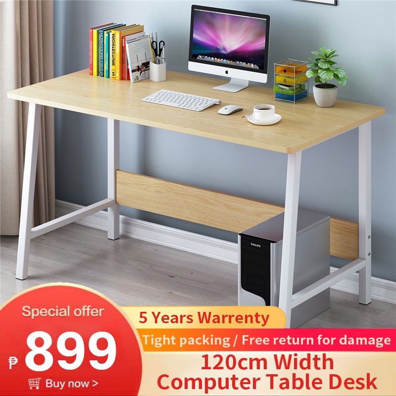 【COD】120CM Simple Computer Table Laptop Office Desk Student Study Table ...