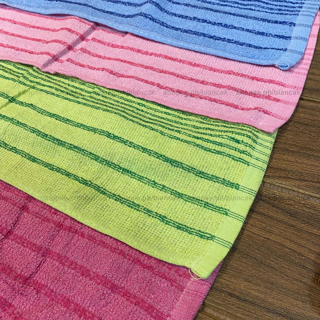 3PC Mini Towel Striped Bimpo Colored Basahan First Home Cotton (BEAUTY ...