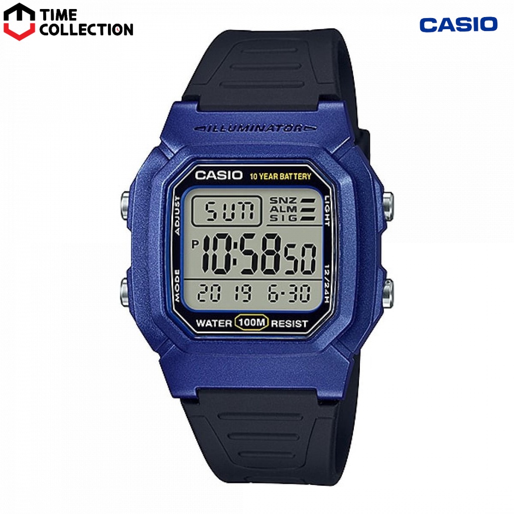 Casio W-800HM-2AVDF Digital Rubber Strap Watch For Men | Shopee Philippines