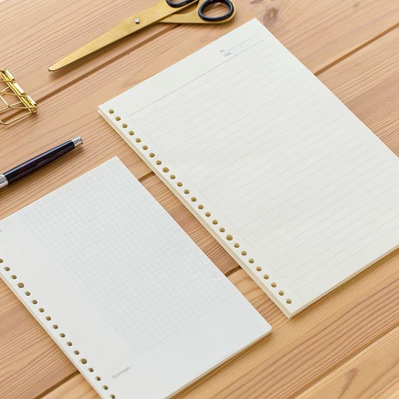 LSY Notebooks 20/26 holes Refill pages/ loose leaf for binder a5 b5 (50 ...