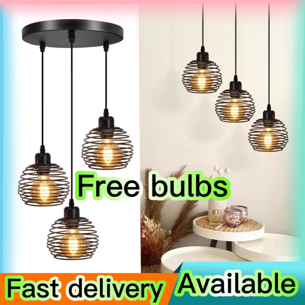 [FREE LED BULBS]NEW Industrial Modern Elastic Pendant Light with Free ...