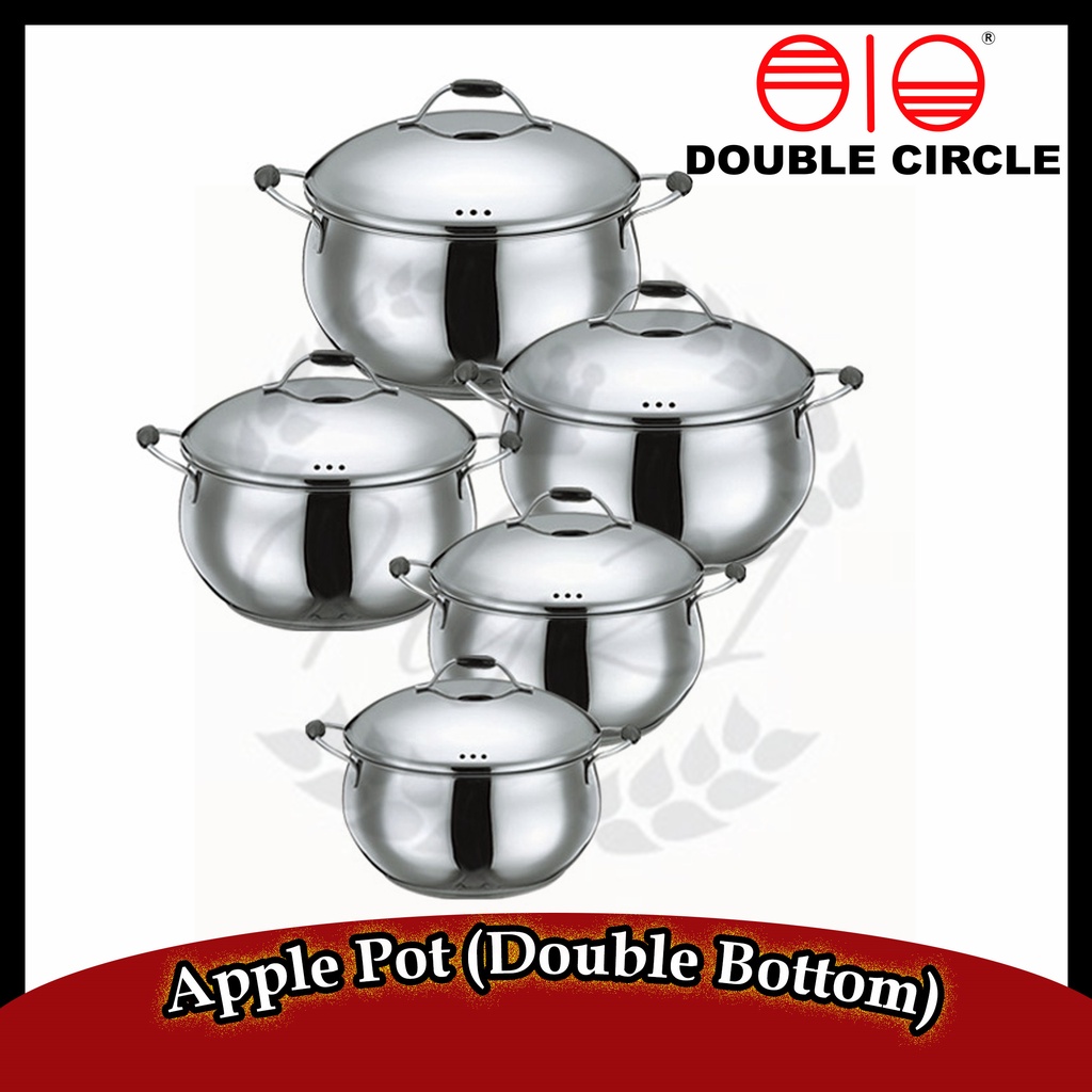 Double Circle Stainless Caldero Apple Pot 16-24cm SC-SAP | Shopee ...