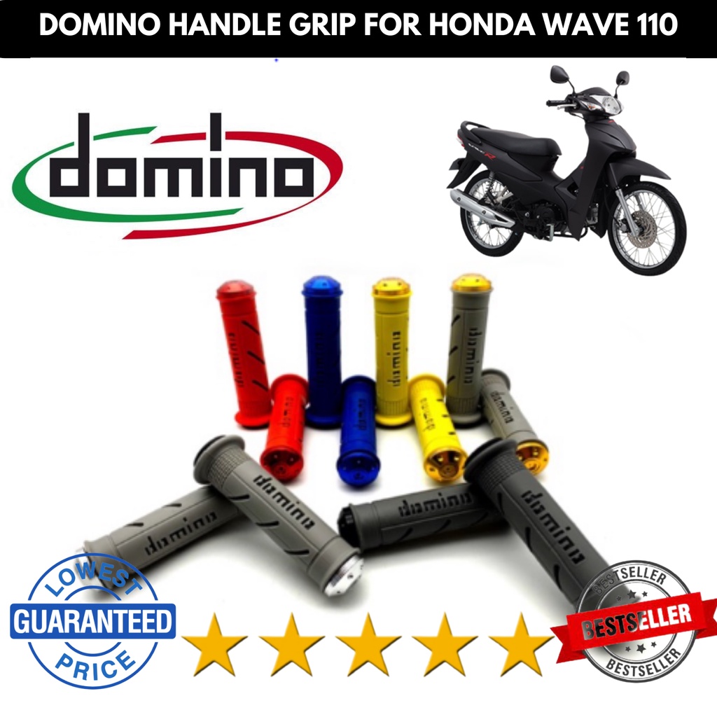 ORIGINAL HONDA WAVE 110 DOMINO HANDLE GRIP RUBBER WITH BAR END ...