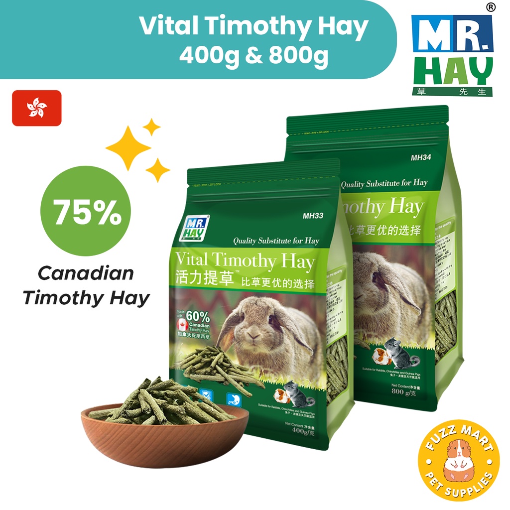 Mr. Hay Vital Timothy Hay Crunchy Hay Pellets (400g/800g) | Shopee ...