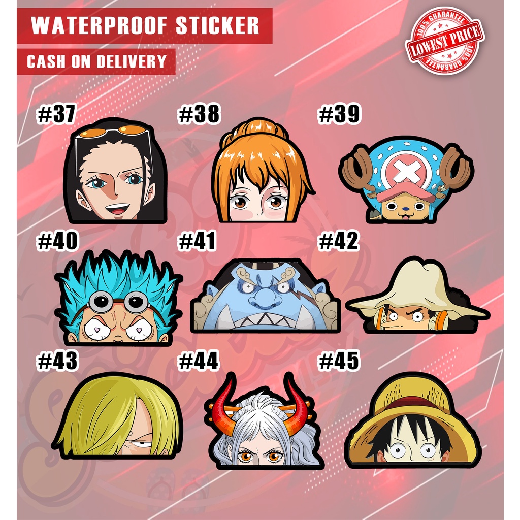 One piece Peeker Waterproof Stickers | Shopee Philippines