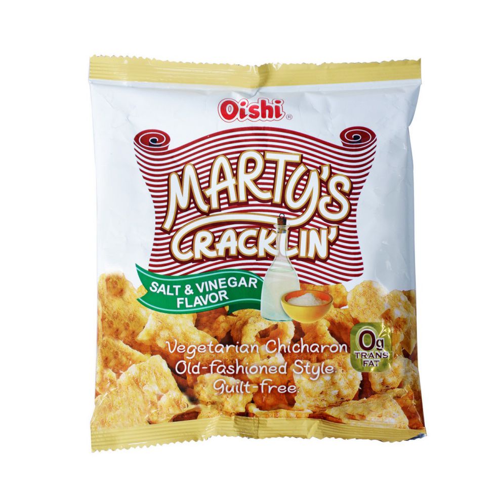 Oishi Marty's Cracklin Salt And Vinegar 26g | Shopee Philippines