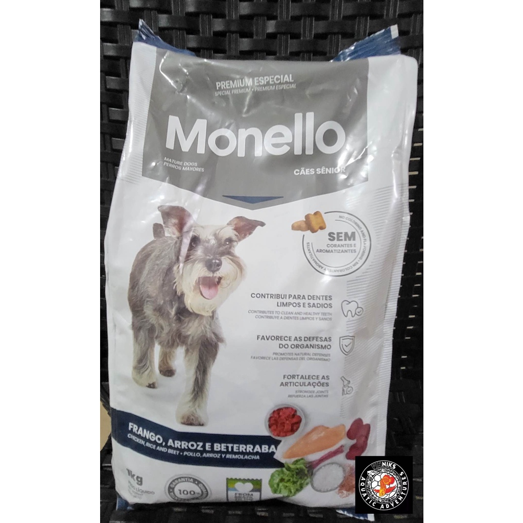 Monello Dog Special Premium Dry Dog Food for Senior Dog 1kg | Shopee ...