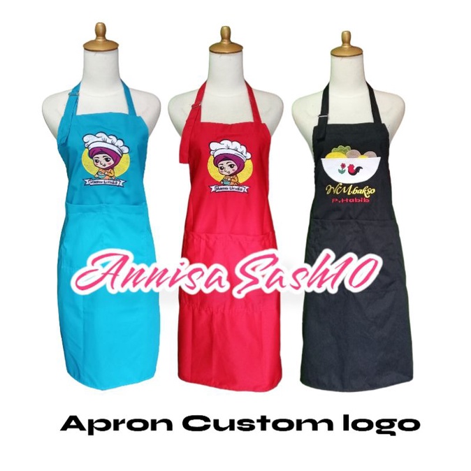 Apron|Apron Embroidery custom logo And Print Name Embroidery (2pcs ...