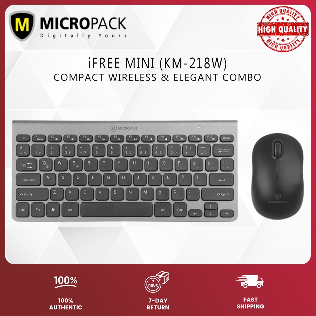 MICROPACK (KM218W) - iFREE Mini Compact & Elegant Wireless Combo ...
