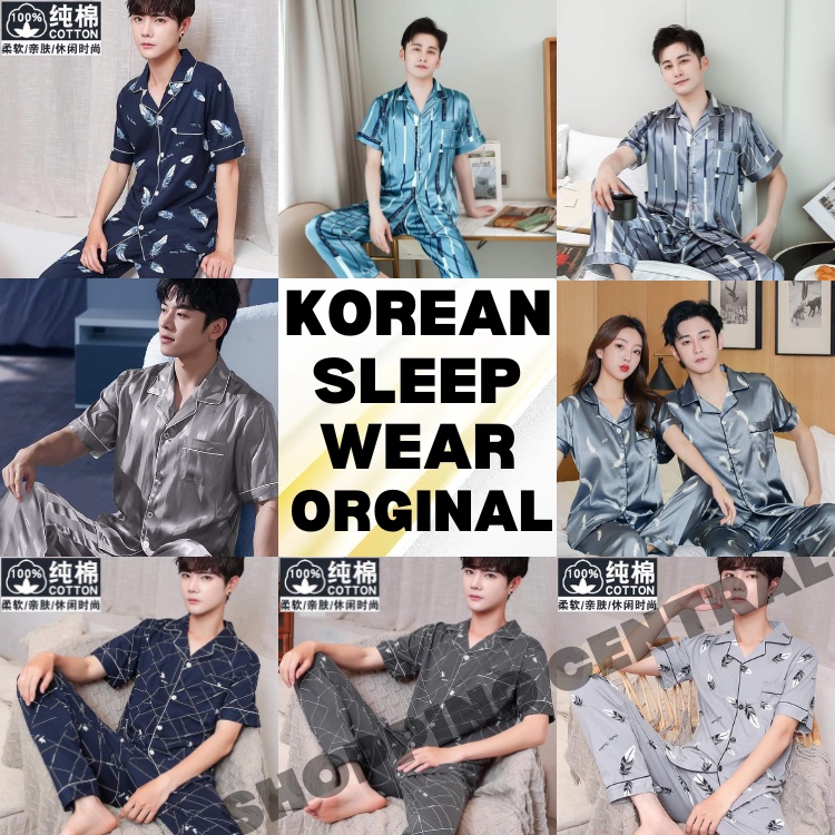 Korean Pajama Terno For Men Cotton Spandex Pajama For Men Plus Size ...