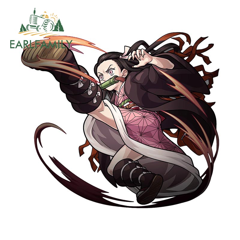 EARLFAMILY 13cm for Kamado Nezuko Demon Slayer Car Stickers Waterproof ...