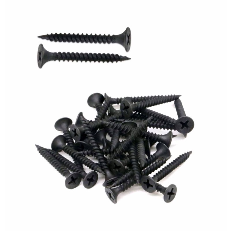 Gypsum Black Screw For Wood & Metal Flat Head Screw For wood & Metal ...