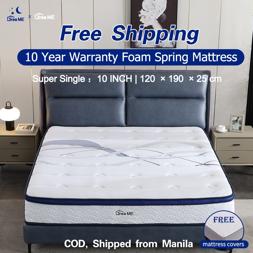 DreaMe Memory Foam Spring Mattress 10 Inch 25cm Single Queen/King ...
