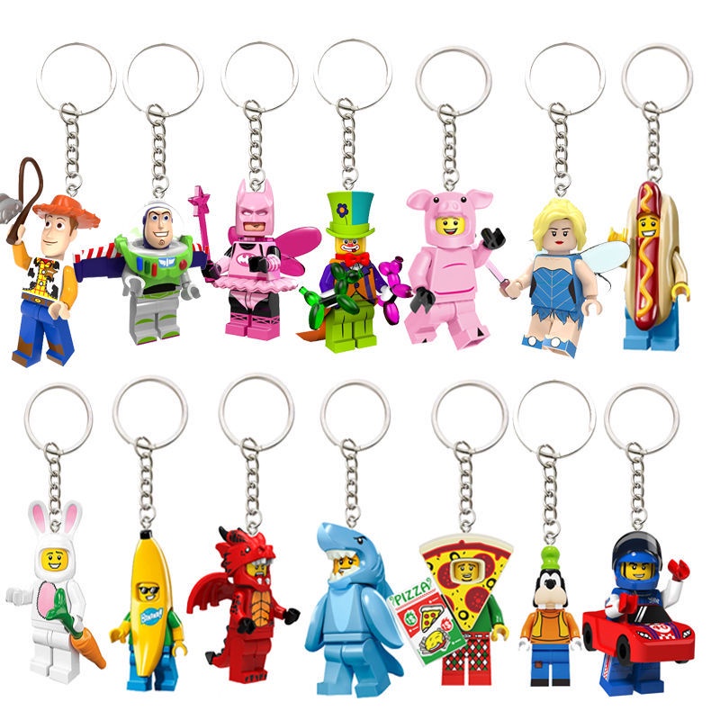 Compatible With Lego Lucky Draw Keychain Shark Fire Dragon Minifigure ...