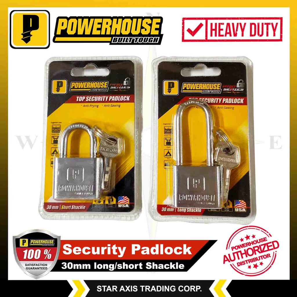 Powerhouse Security Padlock 30mm Long | Short Shackle | Shopee Philippines