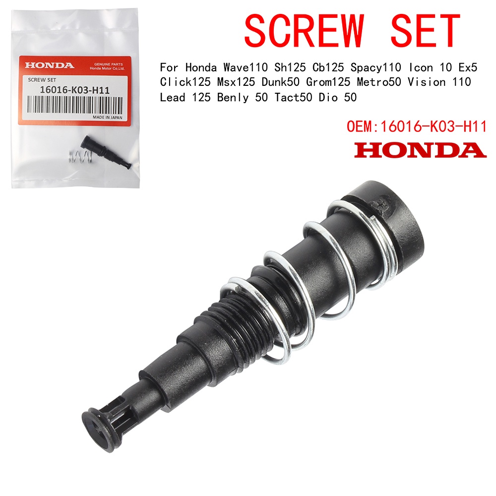 Idle Screw Set for Honda Motorcycle Spare Part Click 125i/150i V1 & V2 ...