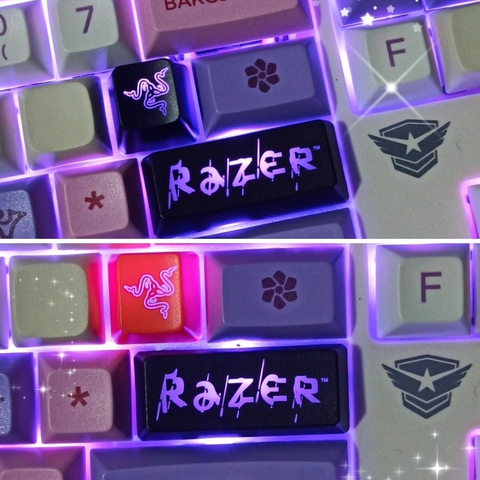 R RAZER Keycap Transparent Mechanical Keyboard ESC ENTER | Shopee ...
