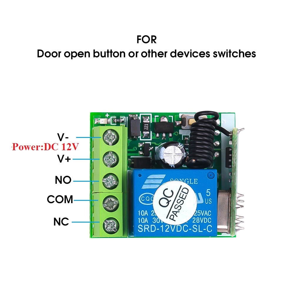 (Local Stock) 433 Mhz RF Wireless Remote Control Switch relay 433mhz DC ...