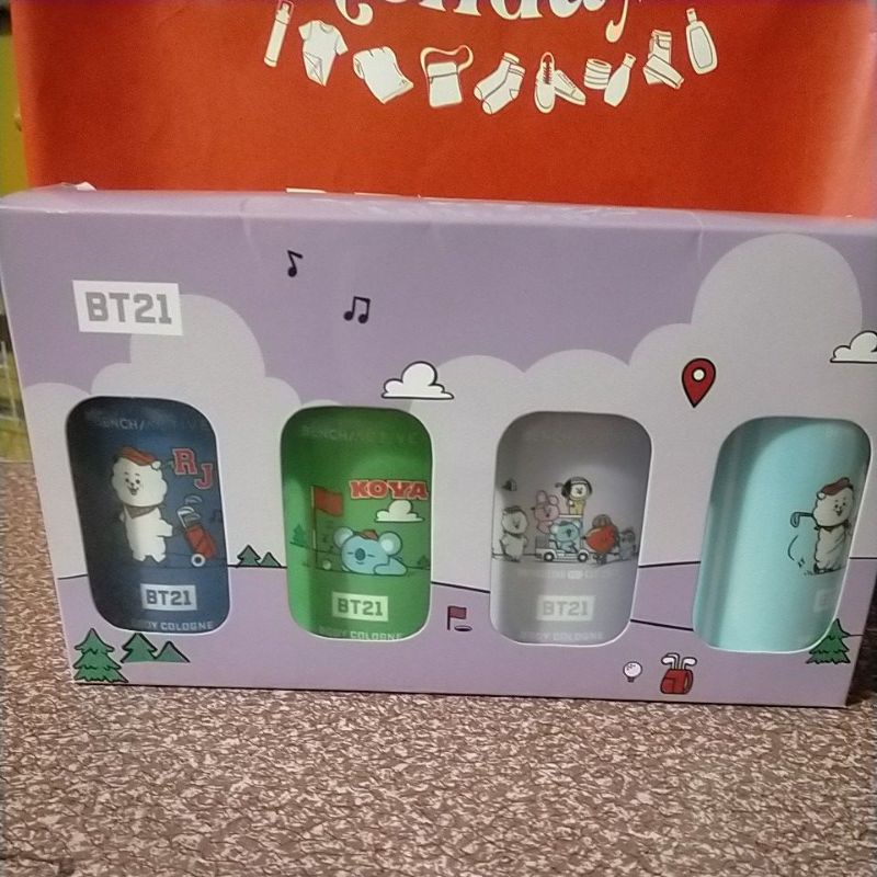 Original Bench BT21 Gift set (3 body cologne + Body powder) | Shopee ...