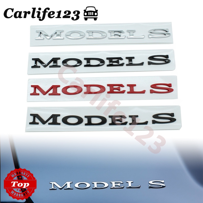 Tesla MODELS Model S Logo Letters Rear Trunk Tailgate Stickers ABS ...