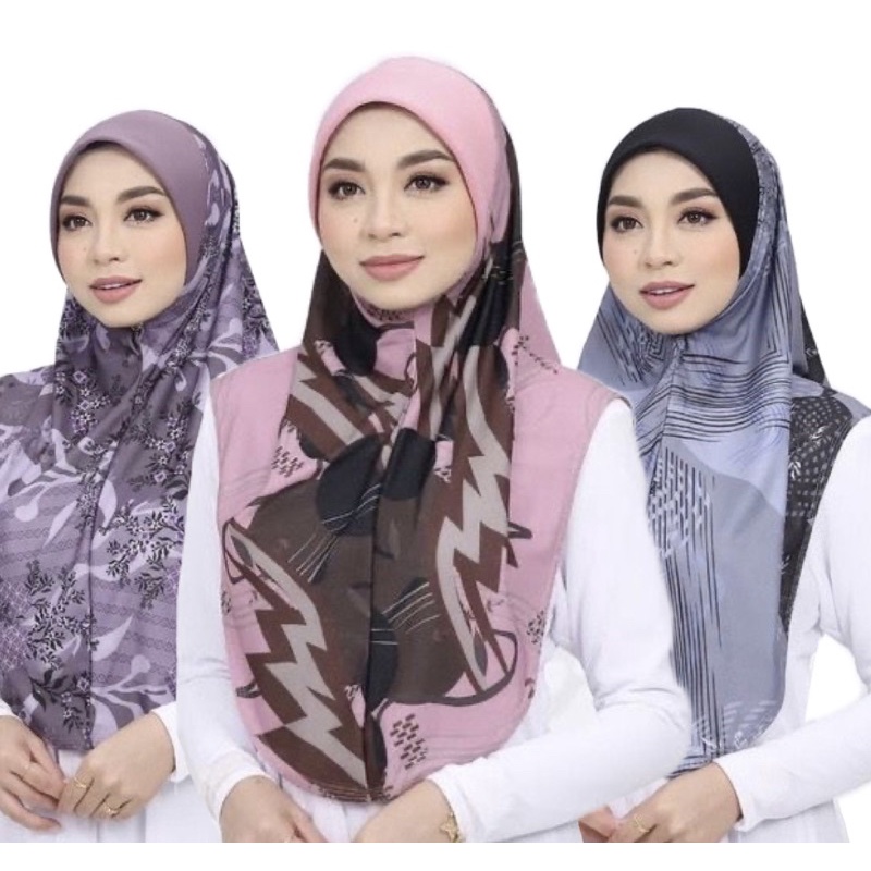 SAIZ L TUDUNG SARUNG CORAK SOFT AWNING SCUBA/CLEAR STOK | Shopee ...