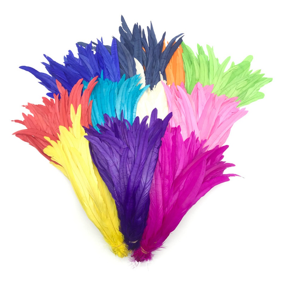 20pcs 25-30cm/30-35cm Natural Cock Tail Feathers Clothing Decoration ...