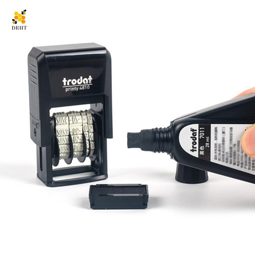 DHEART~Date Stamp - Trodat Self Inking Rubber Stamp Print - Mini Dater 4810 Black X1pc#High ...