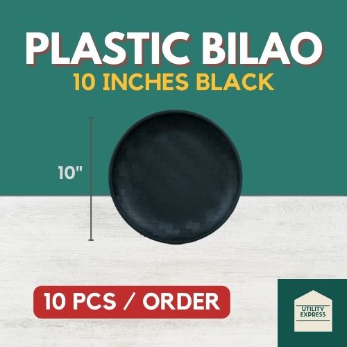 [10pcs] Plastic Bilao Size 10 inches Black Food Tray Bilao Party Food ...