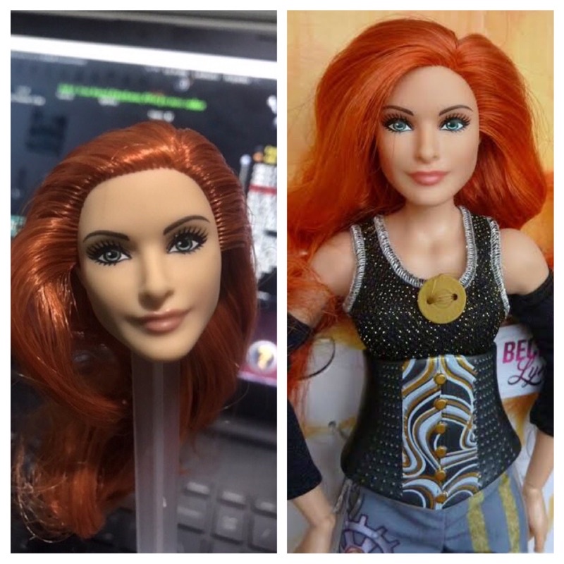 WWE superstars barbie doll head becky | Shopee Philippines