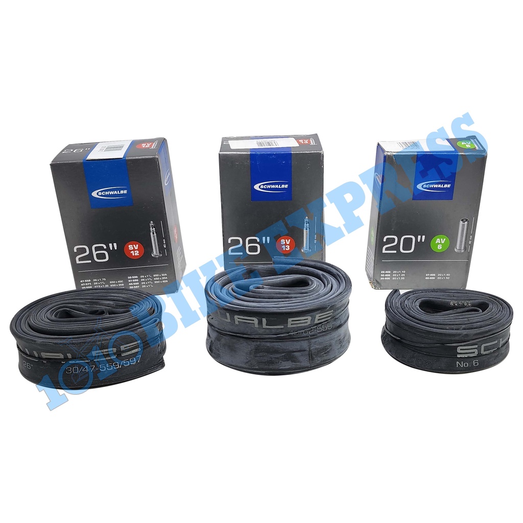 Schwalbe Inner Tube Presta And Shrader Sv12 Sv13 Sv15 Av12 | Shopee Philippines
