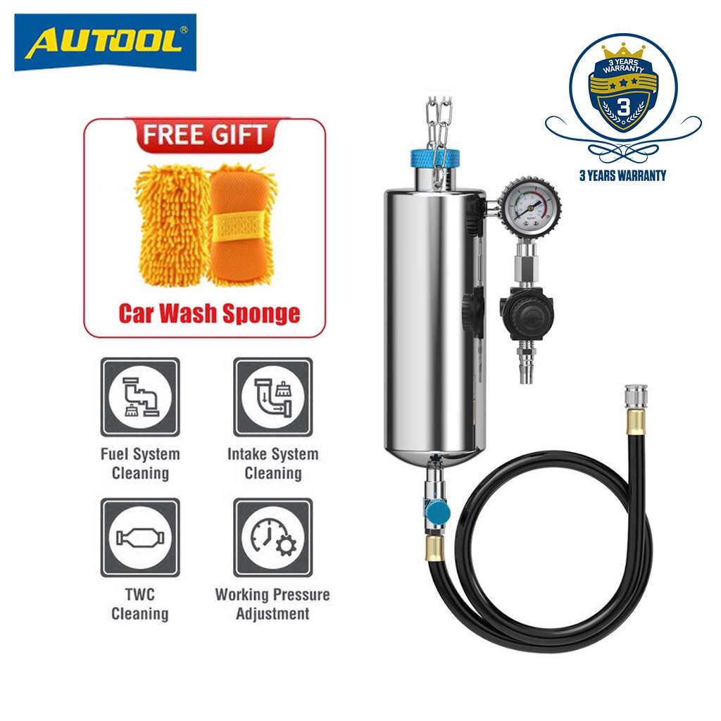 AUTOOL Car Fuel Injector Cleaner Machine Pressure Adjustable Non ...