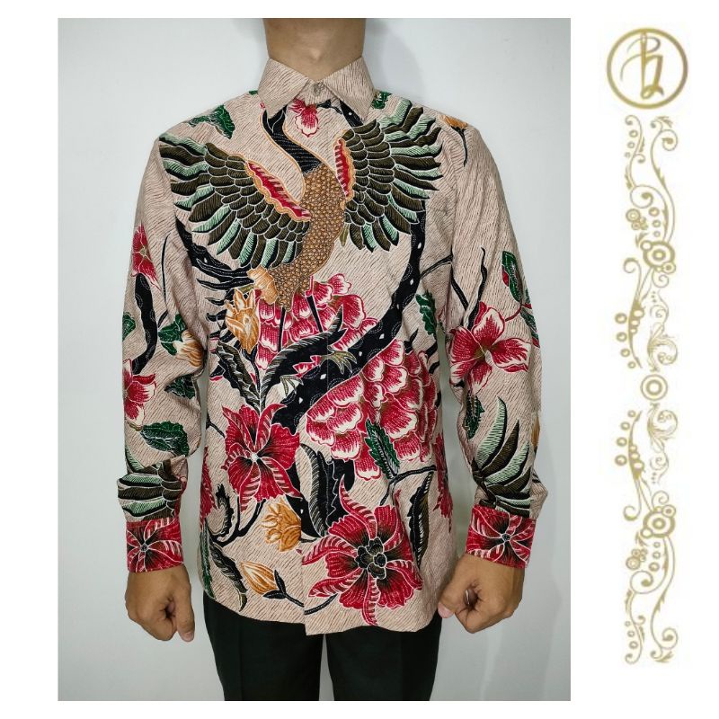 Men's Work batik Shirt Long Sleeve dobby premium Smooth Material ...