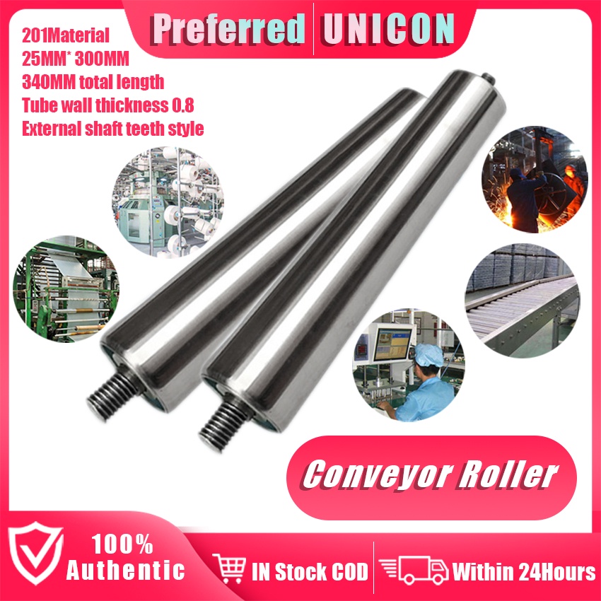 Stainless Steel Conveyor Roller 25mm*300mm for cycling roller Textile ...