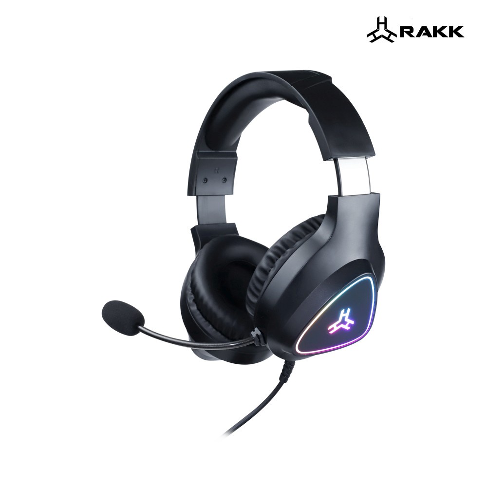 RAKK HUNI Wired 3.5 AUX STEREO SOUND 16.4M RGB COLORS Gaming Headset ...