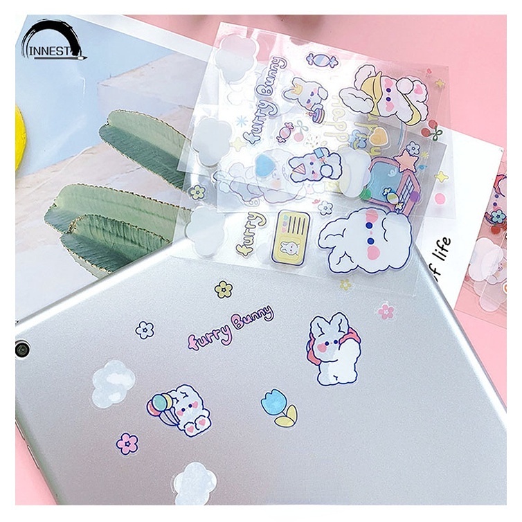 Creative Transparent Sticker DIY Phone Case Decoration Cartoon Laber ...