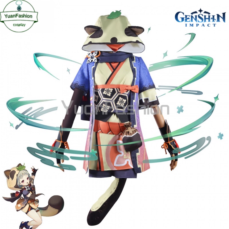 [Ready Stock] Genshin Impact cos Clothing Ninja Raccoon Sayu Full Set ...