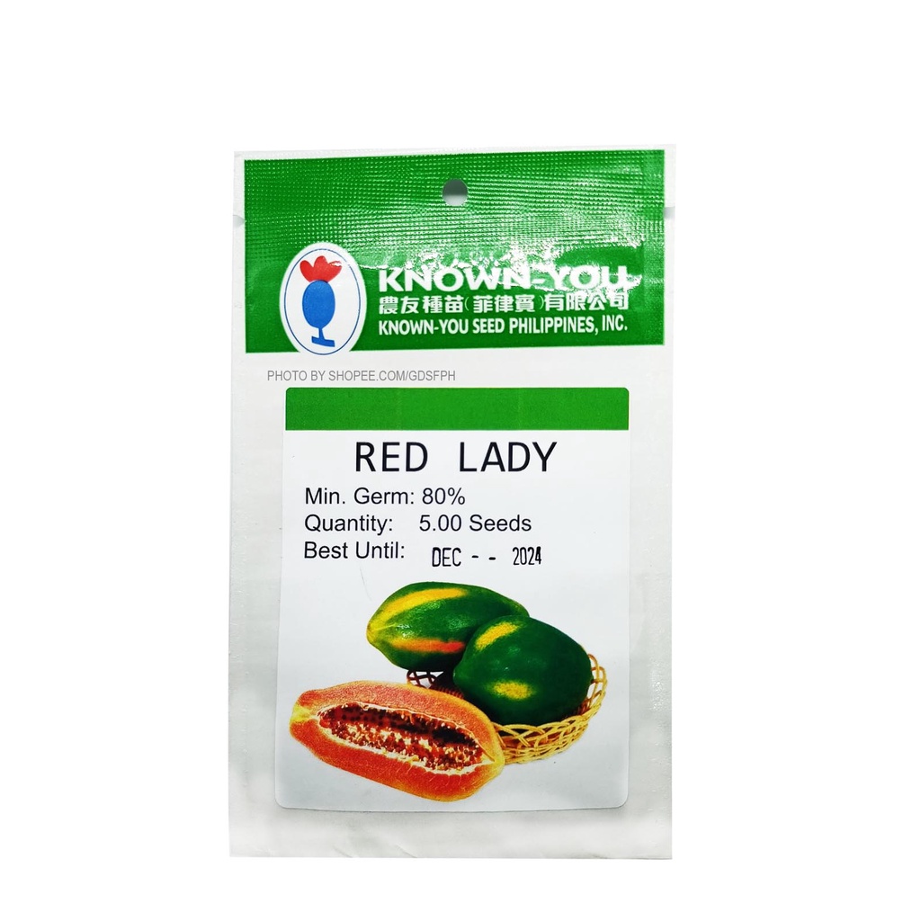 Papaya Red Lady Seeds by Known You 5 Seeds- S4 GDSFPH_S4 | Shopee ...