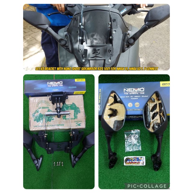 original x3 bracket for nmax v1 and nmax v2 1.y connect | Shopee ...