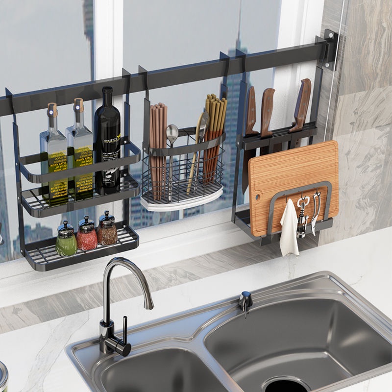 Stainless Steel Kitchen Rack Wall-Mounted Window Rack Pot Cover Rack ...